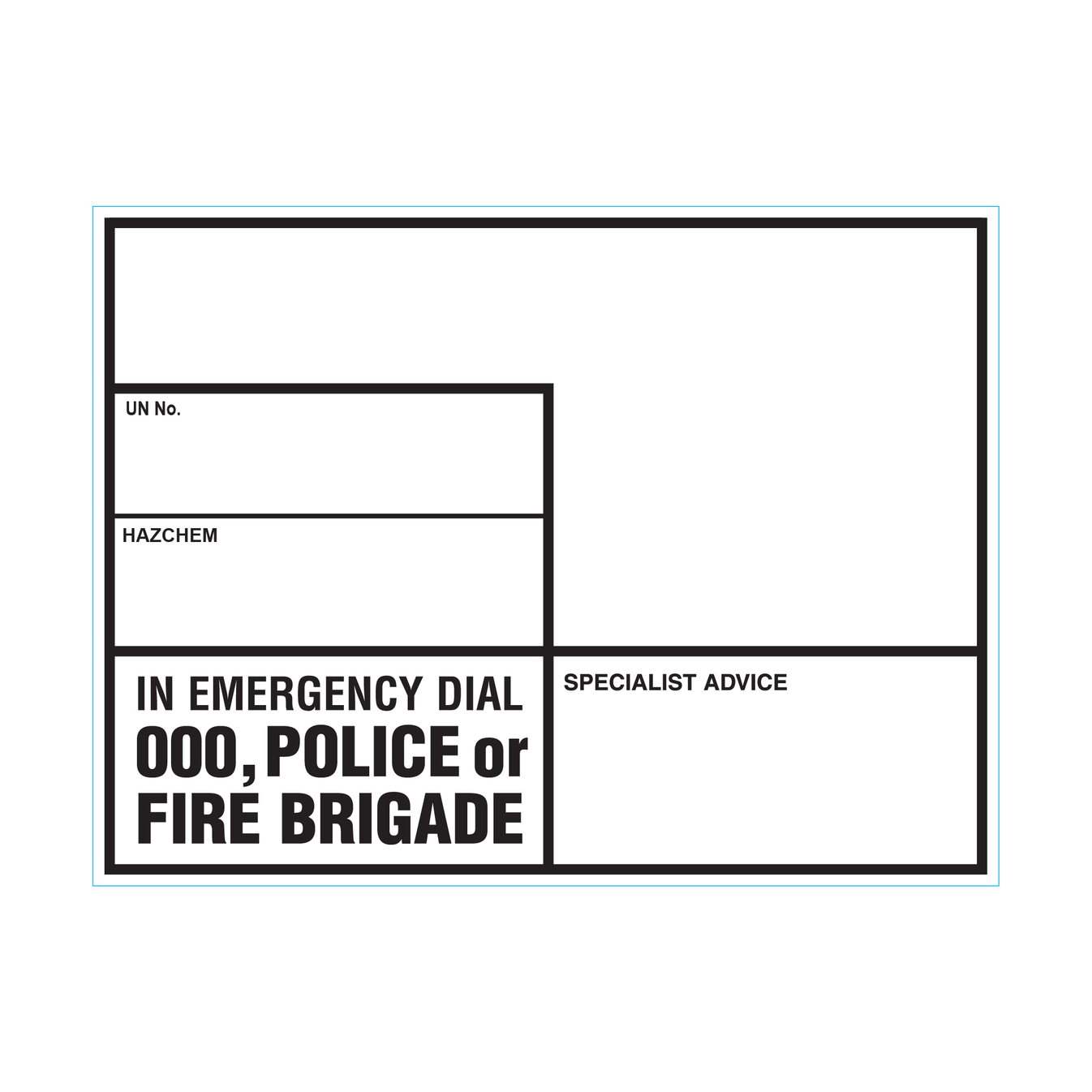 Emergency Information Panel EIP 300mm x 400mm, 50 labels per roll $3 p ...