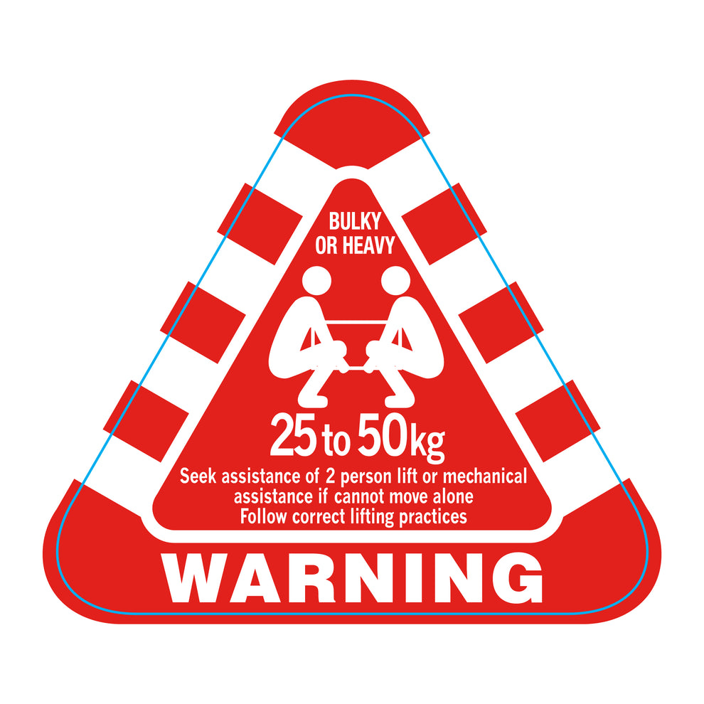 Large Red weight Triangle – PDQ Label Printing Company